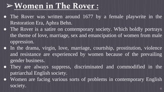 Women in 'The Rover' - Paper 101 | PPT