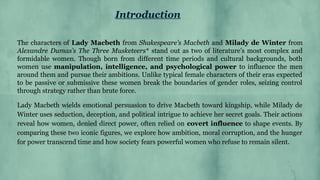 Comparison between Lady Macbeth and Melady De Winter | PPTX
