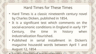 Industrial Society in Dickens' Hard Times | PPTX