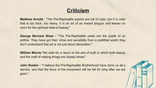 Pre-Raphaelite Poetry: A Revolution in Art and Literature | PPT