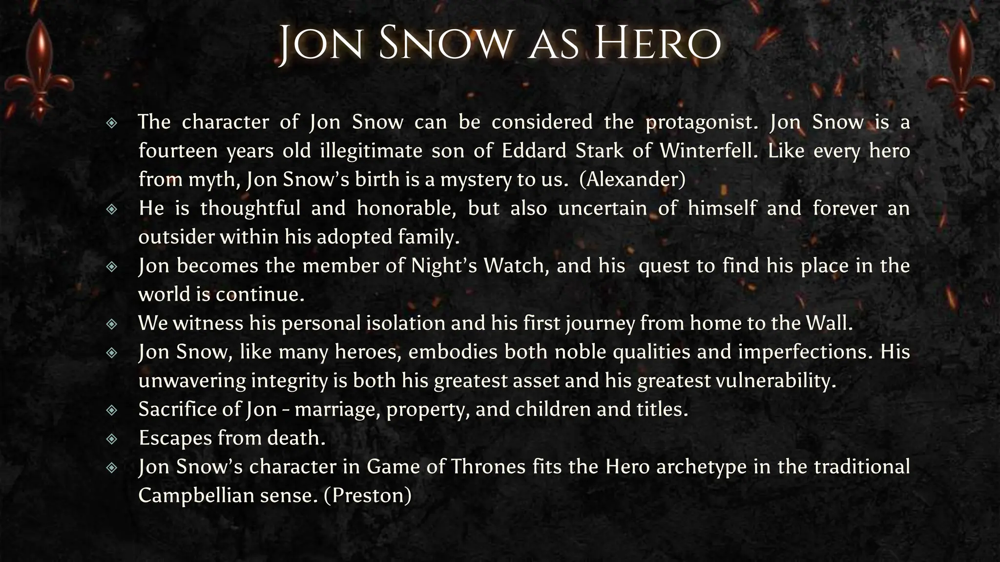 Exploring Archetypal Themes in “Game of Thrones” | PPTX
