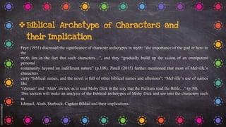 A Biblical Archetypal Study on ‘ Moby Dick’ 109 | PPTX