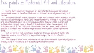 The Function of Art in Modernism 110 | PPT
