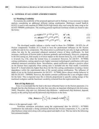 Mathematical Modeling Experimental Approach of the Friction on the Tool ...