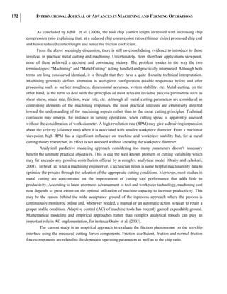 Mathematical Modeling Experimental Approach of the Friction on the Tool ...