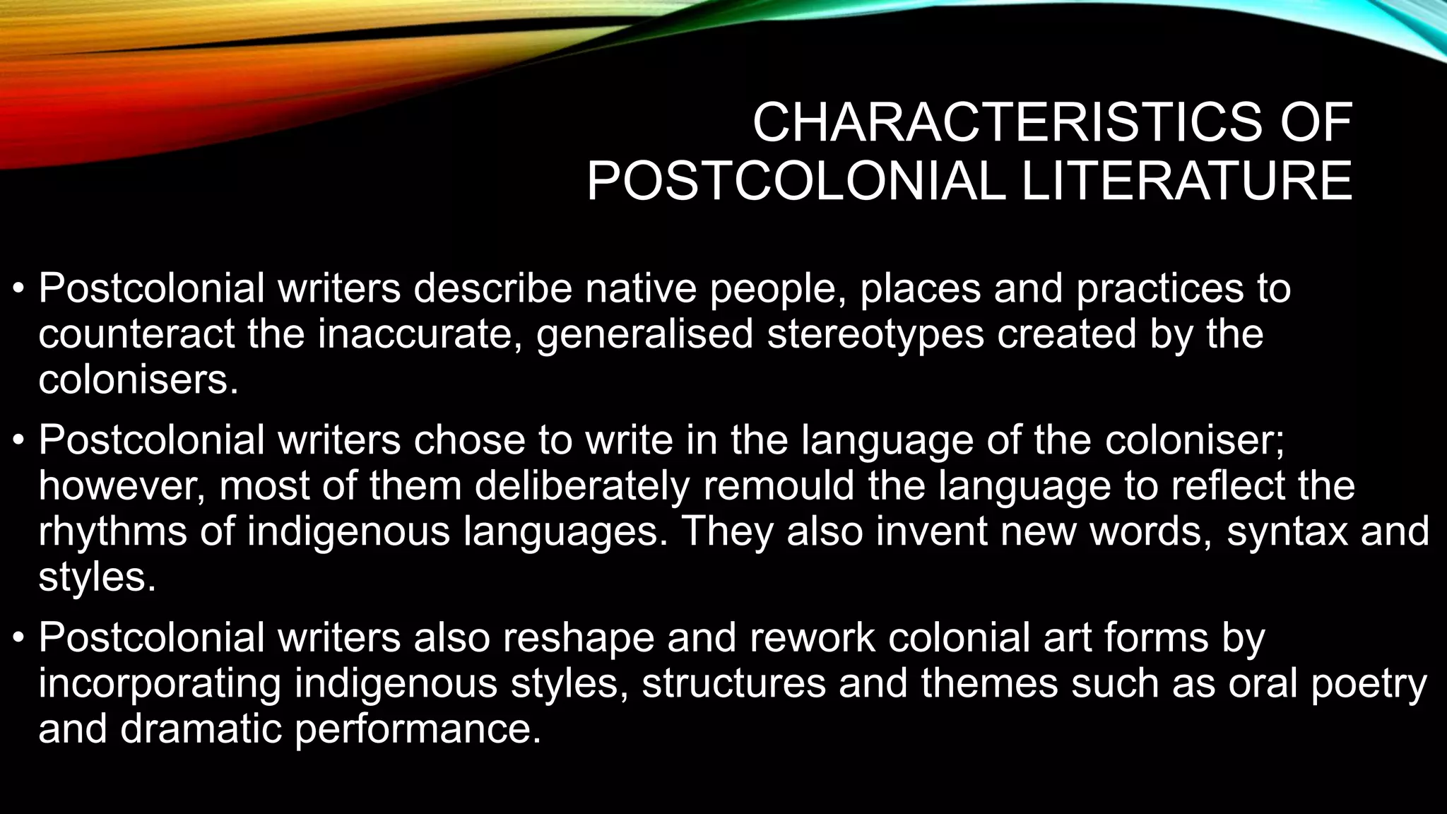 Paper 11 postcolonial literature presentation | PPTX