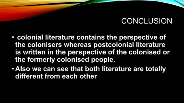 Paper 11 postcolonial literature presentation | PPTX | Books and Literature