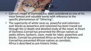 Comparison Between Waiting for Barbarians and Heart of Darkness | PPT