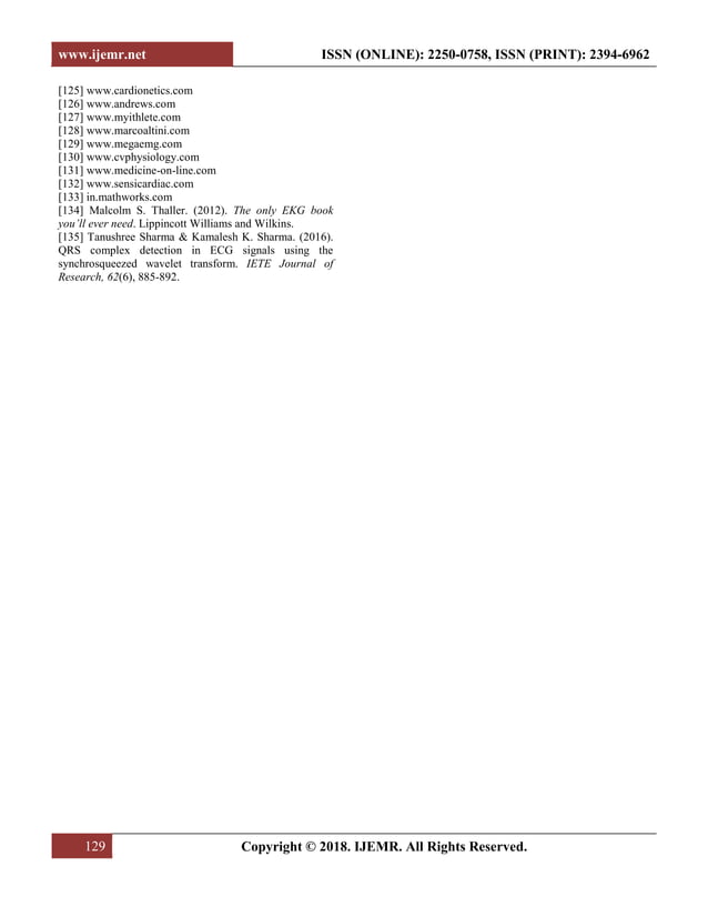 Classification Of Arrhythmia From Ecg Signals Using Matlab Pdf