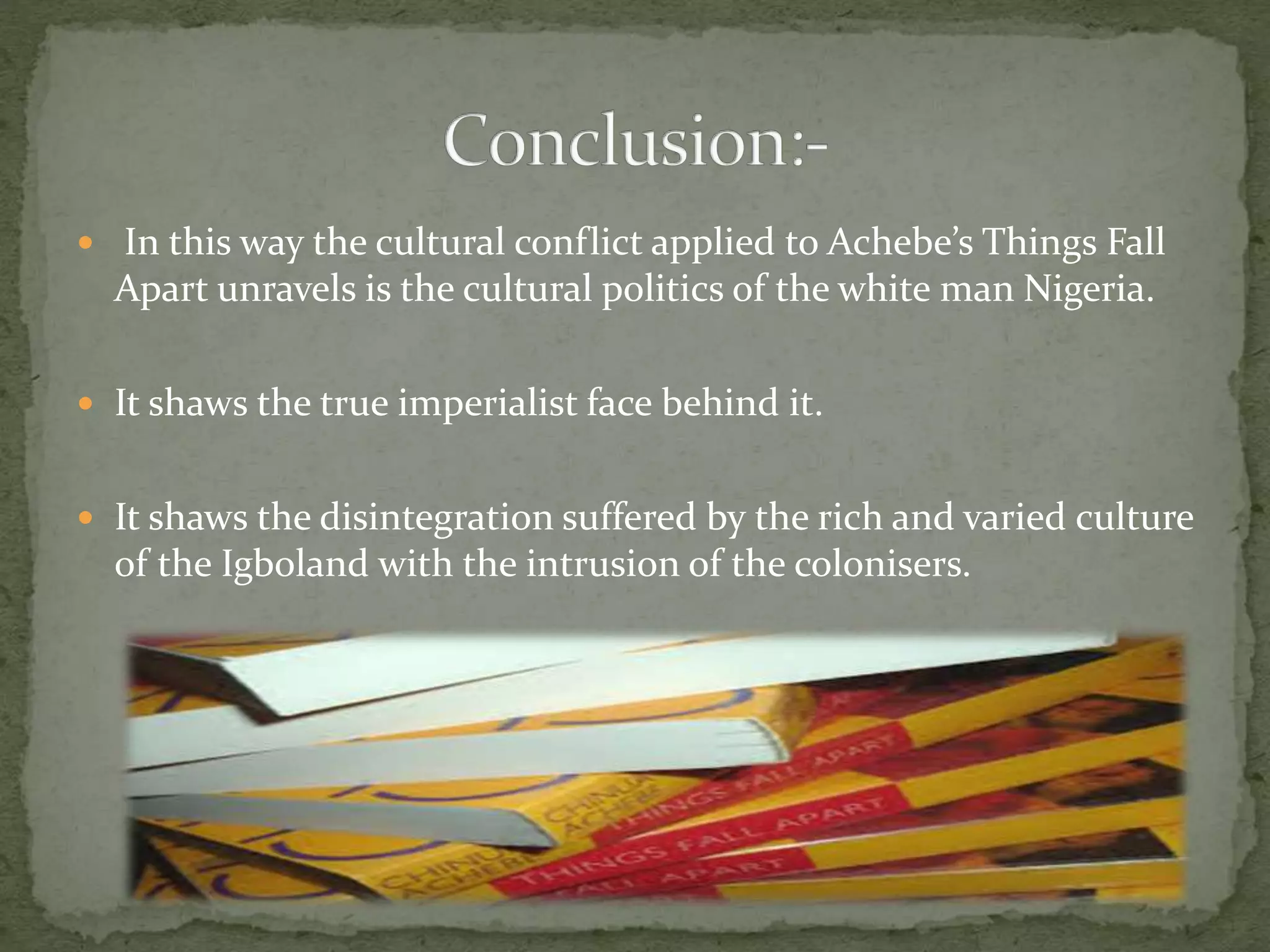 Cultural Conflict in a Things Fall Apart | PPTX