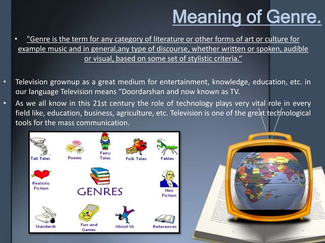 Television genres | PPTX | Talk Show | Genres