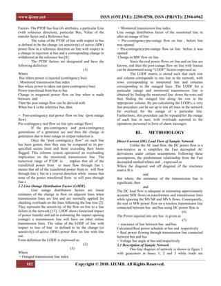 Predicting Post Outage Transmission Line Flows using Linear Distribution Factors | PDF