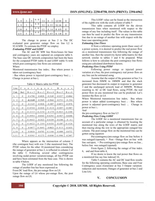 Predicting Post Outage Transmission Line Flows using Linear Distribution Factors | PDF