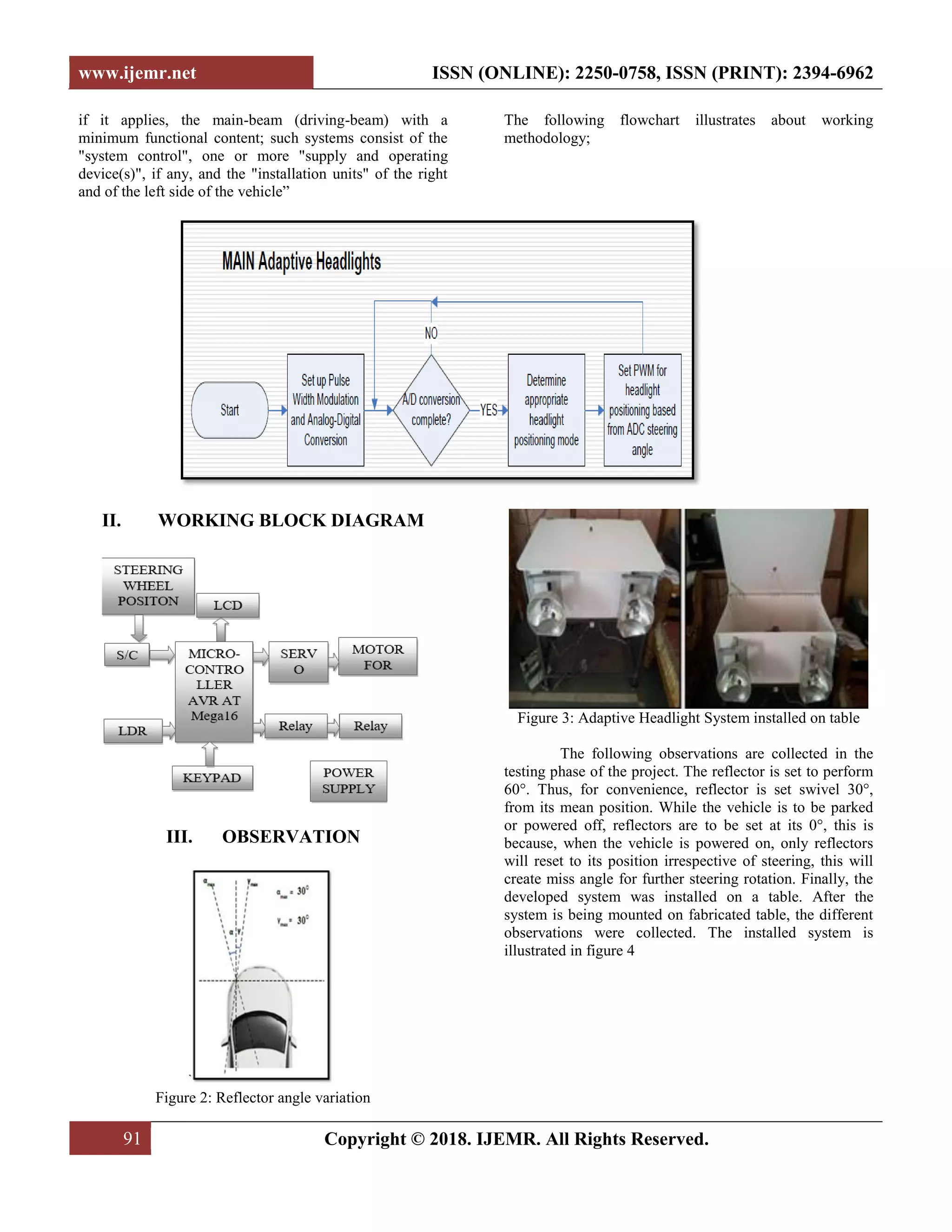 Conclusive Review on Adaptive Headlight System for Four-Wheeler ...