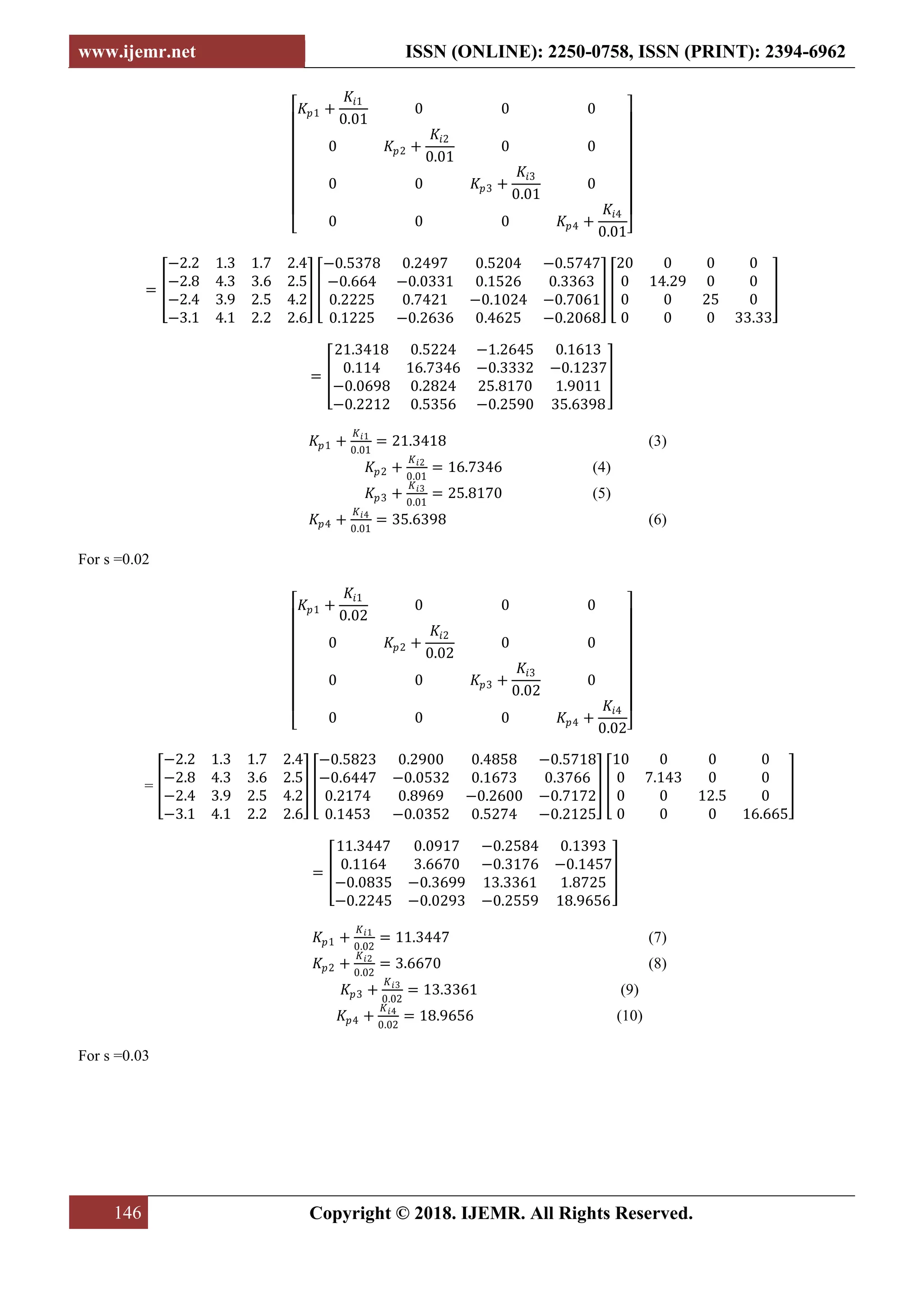 Design of a Controller for MIMO System by using Approximate Model Matching (AMM) Method | PDF