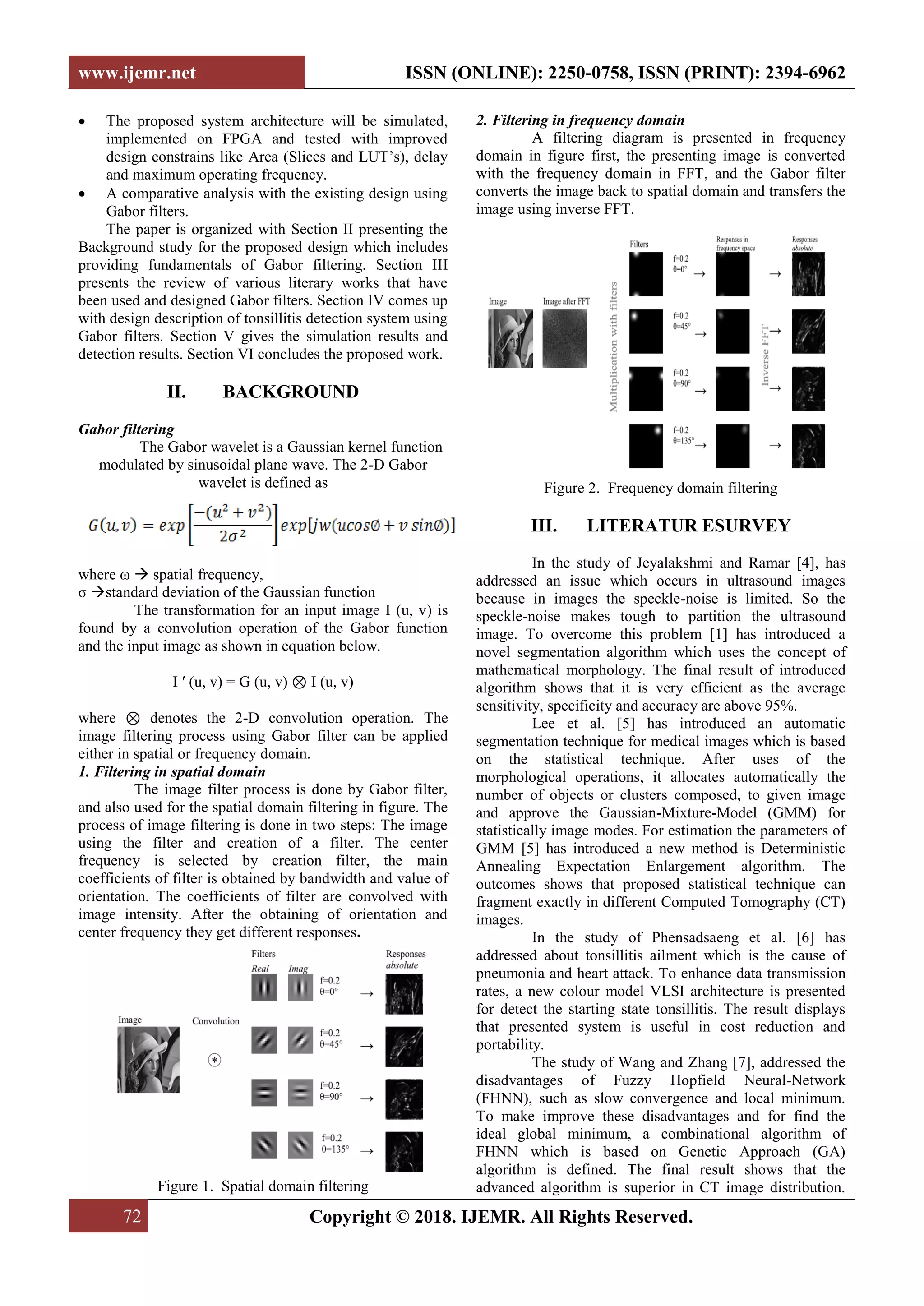 Development And Implementation Of Vlsi Reconfigurable Architecture For Gabor Filter In Medical