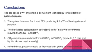 Effectiveness and prospects on implementing SWH system in Astana ...