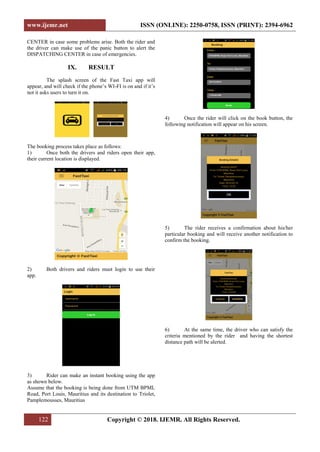Using an Innovative Model to Automate an Efficient Taxi Dispatching System in Mauritius | PDF