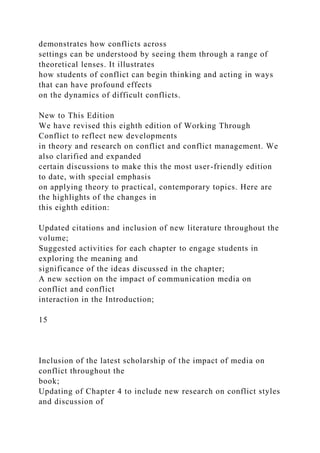 Paper #1 and #2 Assignments COM 4462 Conflict Management .docx