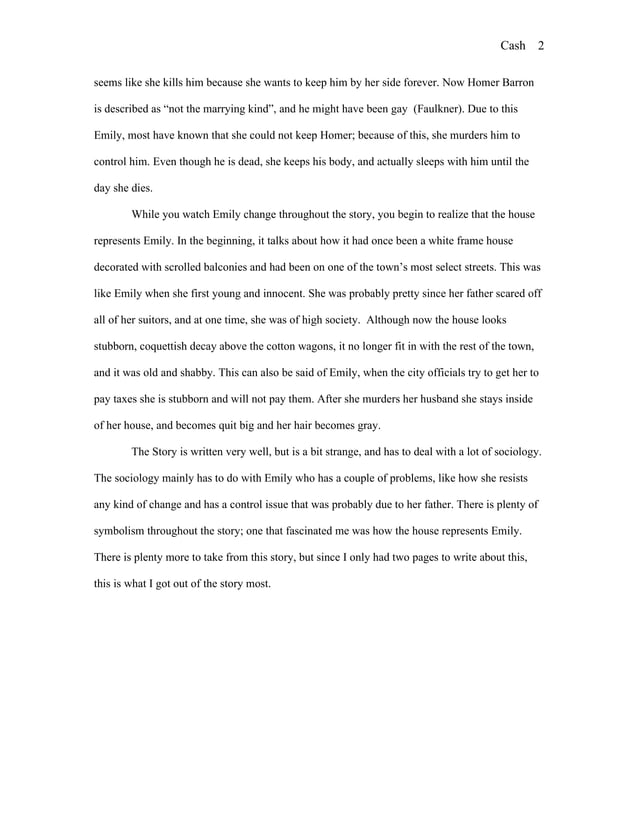 Paper 1 # “a rose for emily” | PDF