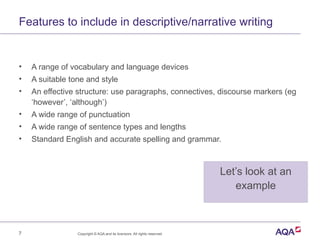 Paper 1 Question 5 english language gcse | PPTX