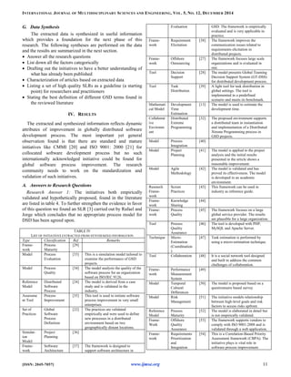 Distributed Software Development Process, Initiatives and Key Factors: A Systematic Literature ...