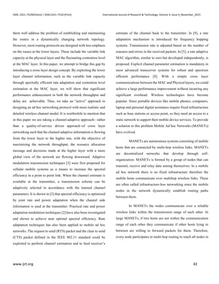 Efficient and stable route selection by using cross layer concept for highly mobile network with ...