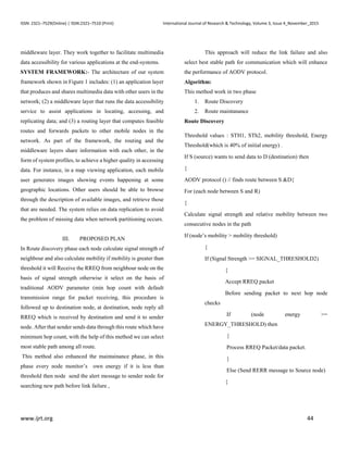 Efficient and stable route selection by using cross layer concept for highly mobile network with ...