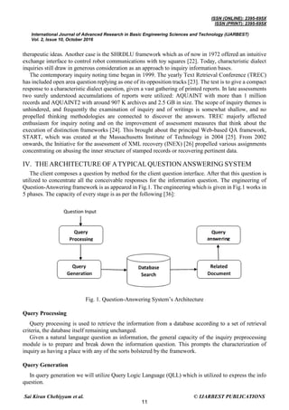 A SURVEY ON QUESTION AND ANSWER SYSTEM BY RETRIEVING THE DESCRIPTIONS ...