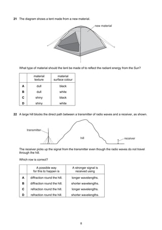 Paper 2.pdf Its a test for IGCSE students of physics for practice | PDF