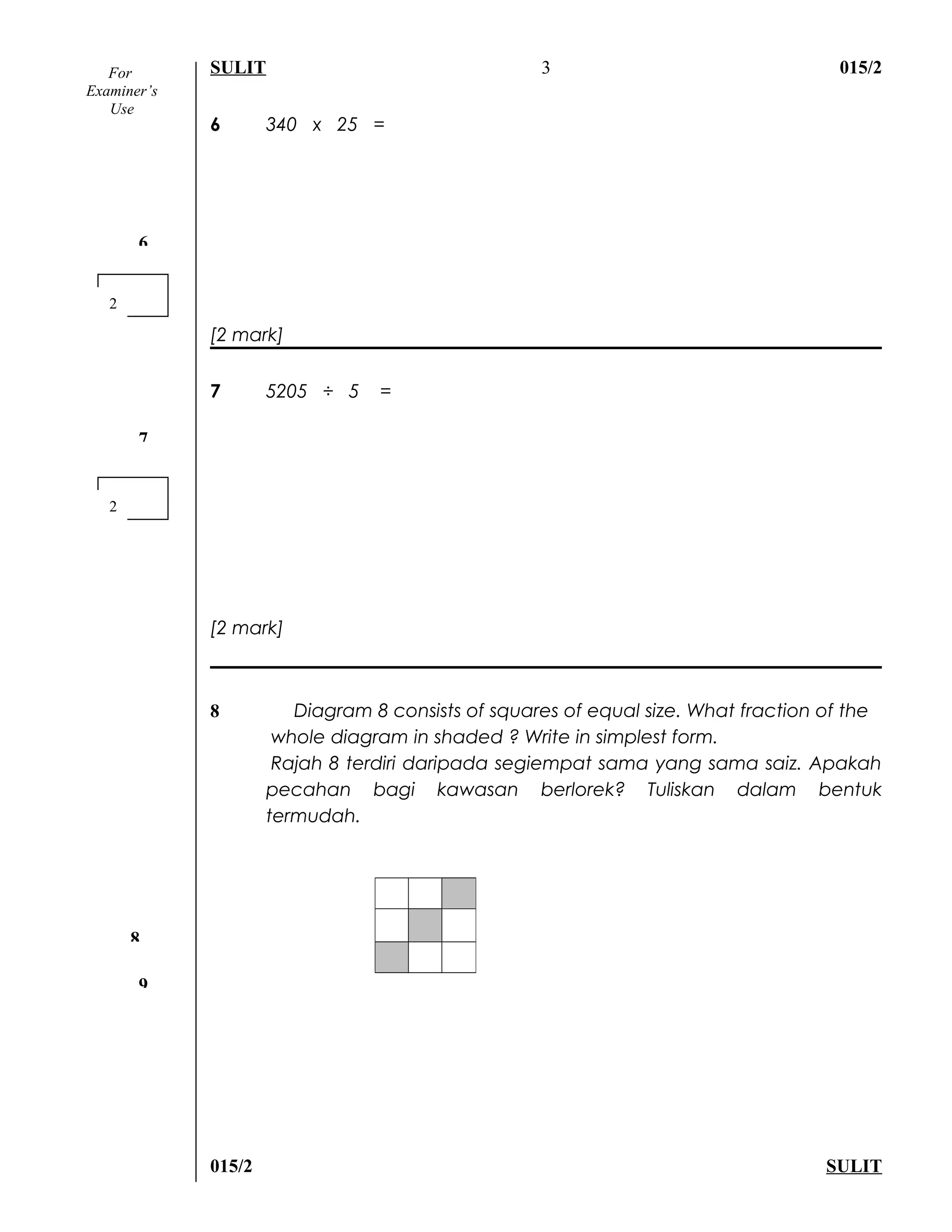 math year 4 paper 2 | DOC