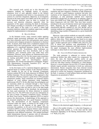 Performance Analysis of Faults Detection in Wind Turbine Generator Based on High-Resolution ...
