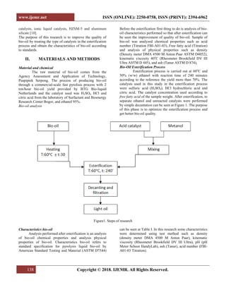 Esterification Bio-oil using Acid Catalyst and Ethanol | PDF