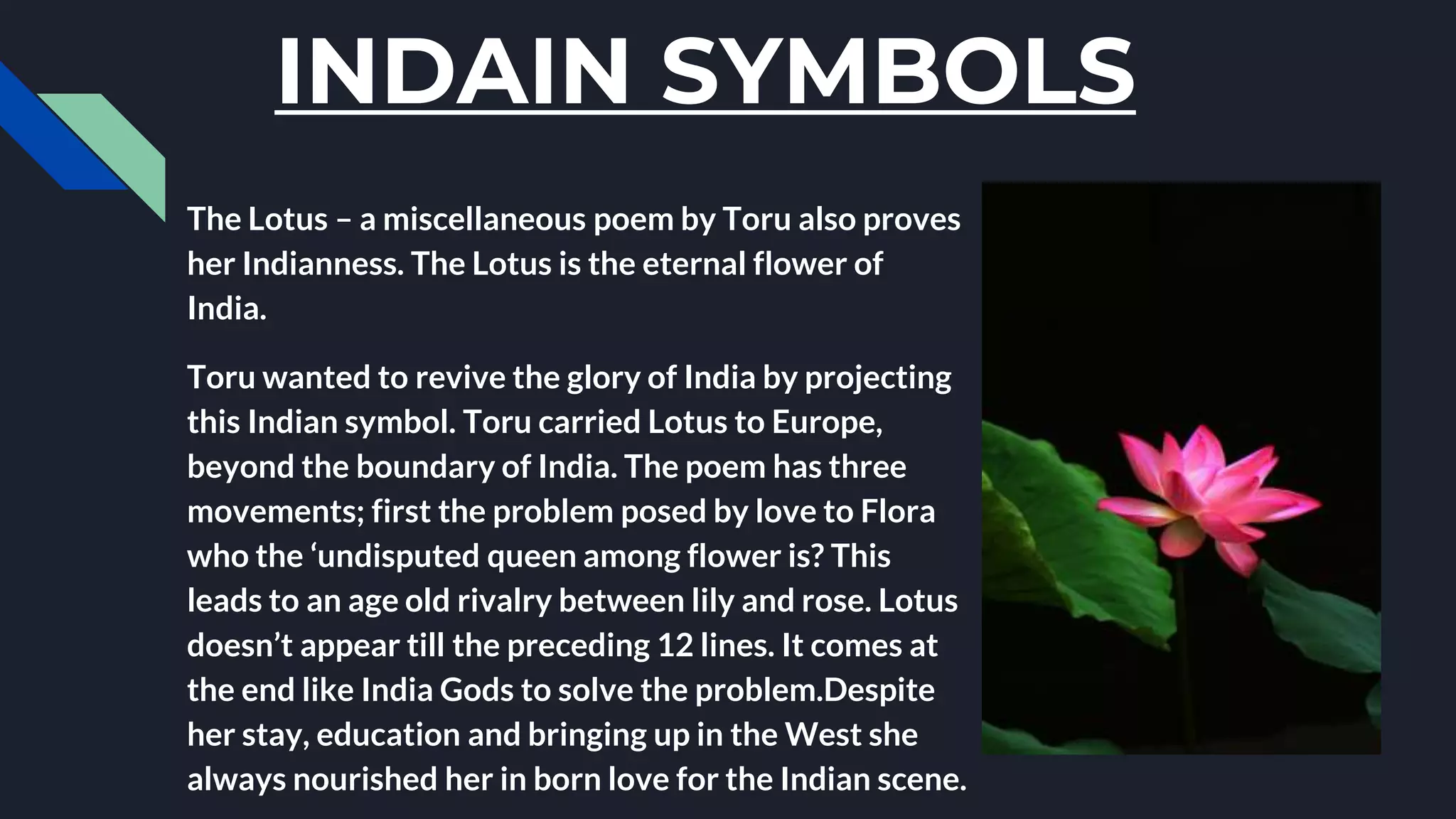 Indianism in the poems of Toru Dutt | PPTX