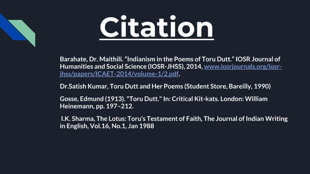Indianism in the poems of Toru Dutt | PPTX | Hinduism | Religion ...