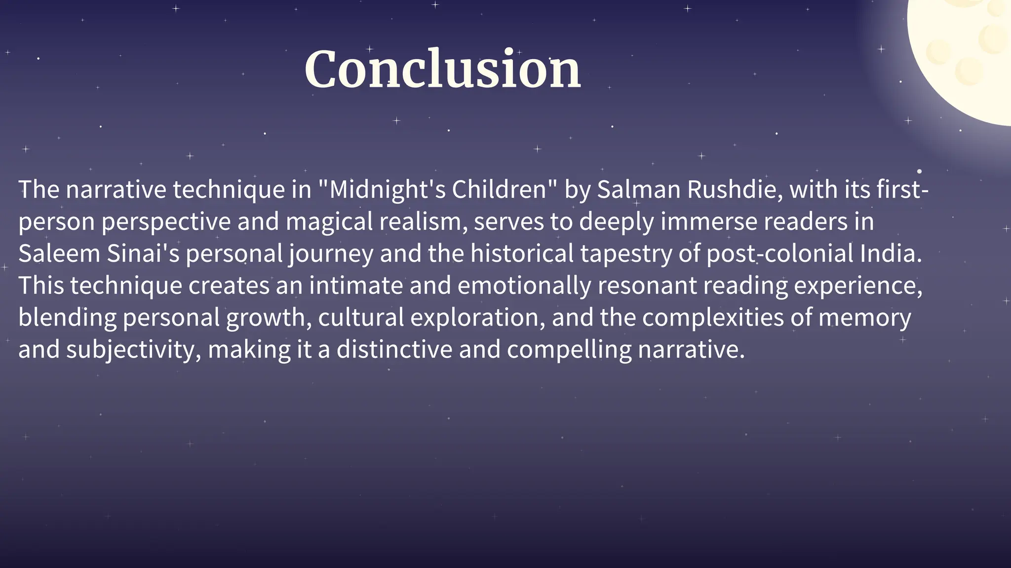 Narrative Technique Midnight's Children202 | PPTX