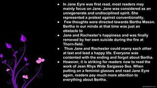 Wide Sargasso Sea : The story of the Madwomen in the attic | PPT