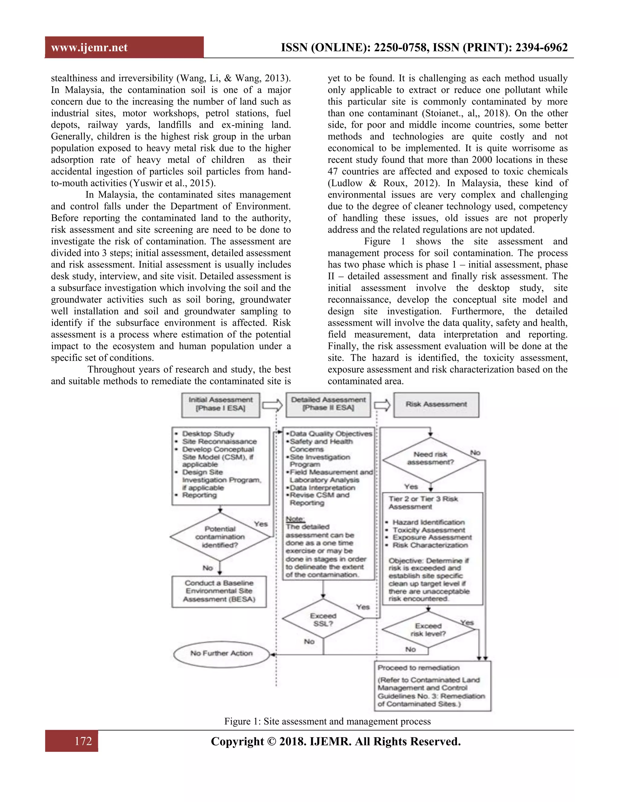 Soil Remediation Technologies for Heavy Metals – A Review | PDF
