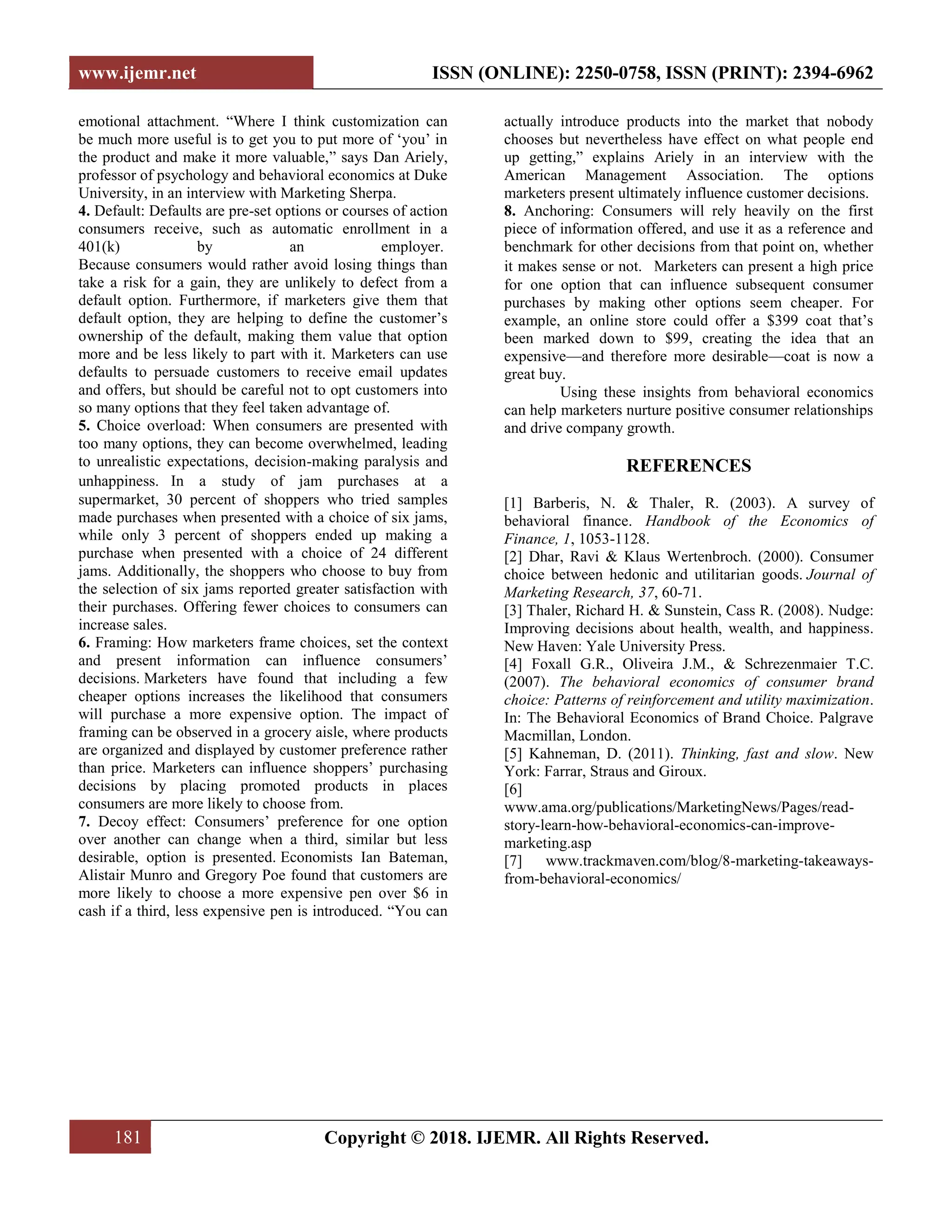 Behavioral Economics in Management Decision Making | PDF