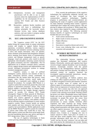 Towards a Sustainable Value Co-Creation Framework: Ethical Cognitive Couture, Cognitive System ...