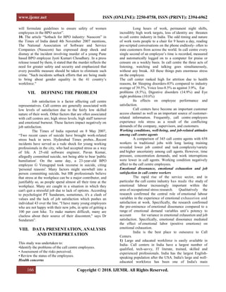 A Study of Job Satisfaction in a Call Centre with Special Reference to ...
