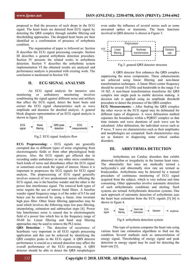 An Electrocardiograph Based Arrythmia Detection System Pdf