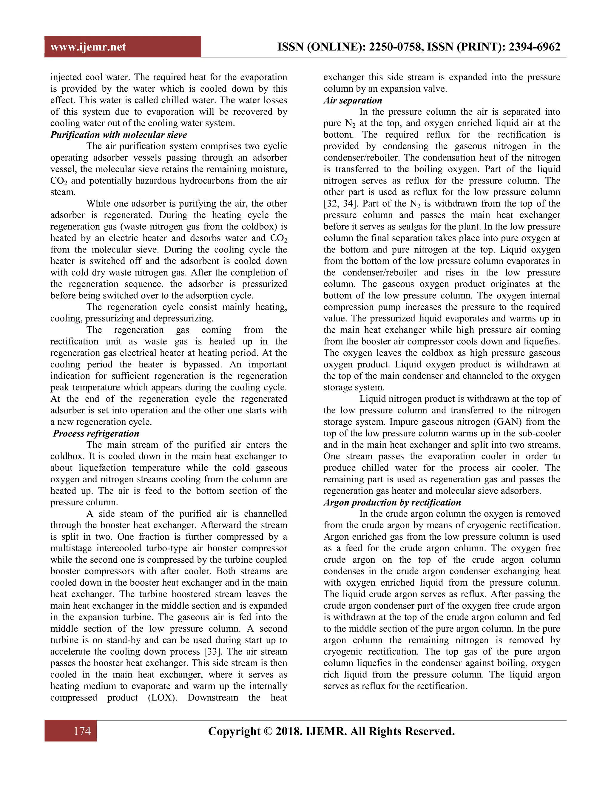 Analysis of Steady State Cryogenic Air Separation Unit and Simulation ...