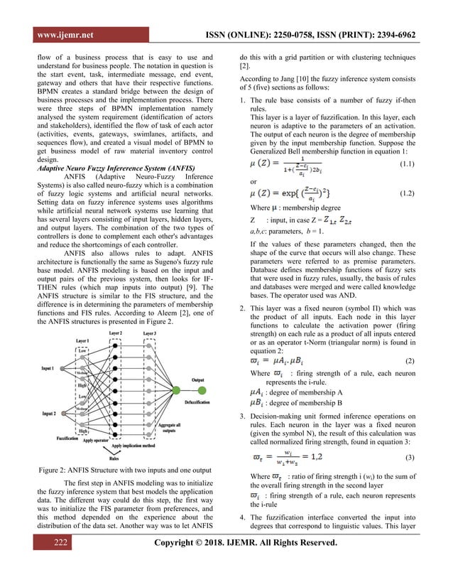 Adaptive Neuro-Fuzzy Inference System (ANFIS) Approach to Raw Material Inventory Control at Pt ...