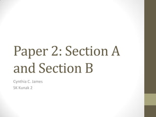 Paper 2 section a&b (UPSR) | PPT
