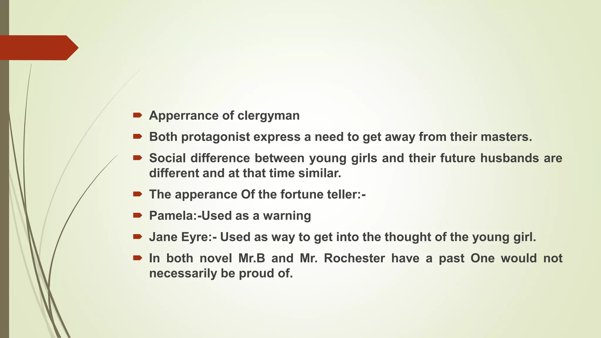 Comparison Between Pamela and Jane Eyre | PPTX