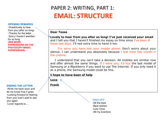 Paper 2 writing part 1 | PPT