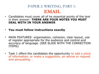 Paper 2 writing part 1 | PPT