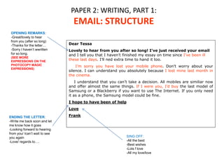 Paper 2 writing part 1 | PPT