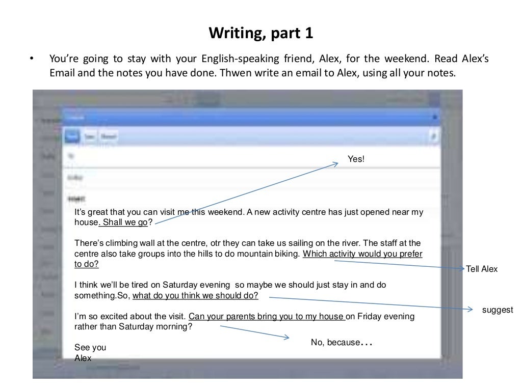 Paper 2 writing part 1